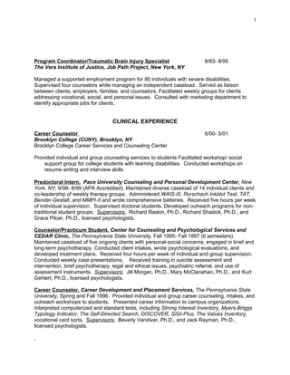 Bard CV 1.16 | Professional School | Postgraduate Education