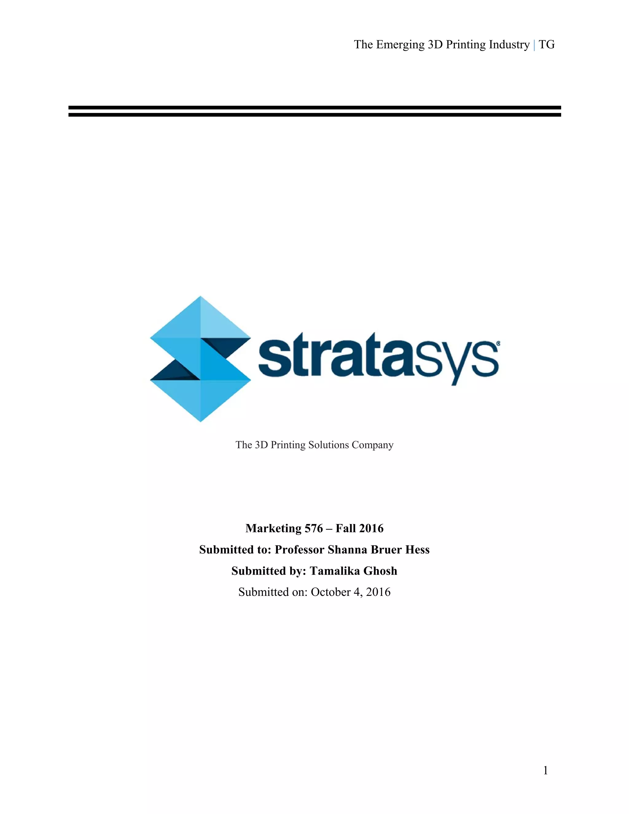 Stratasys Case Study | PDF
