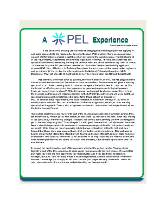 PEL Experience | DOC