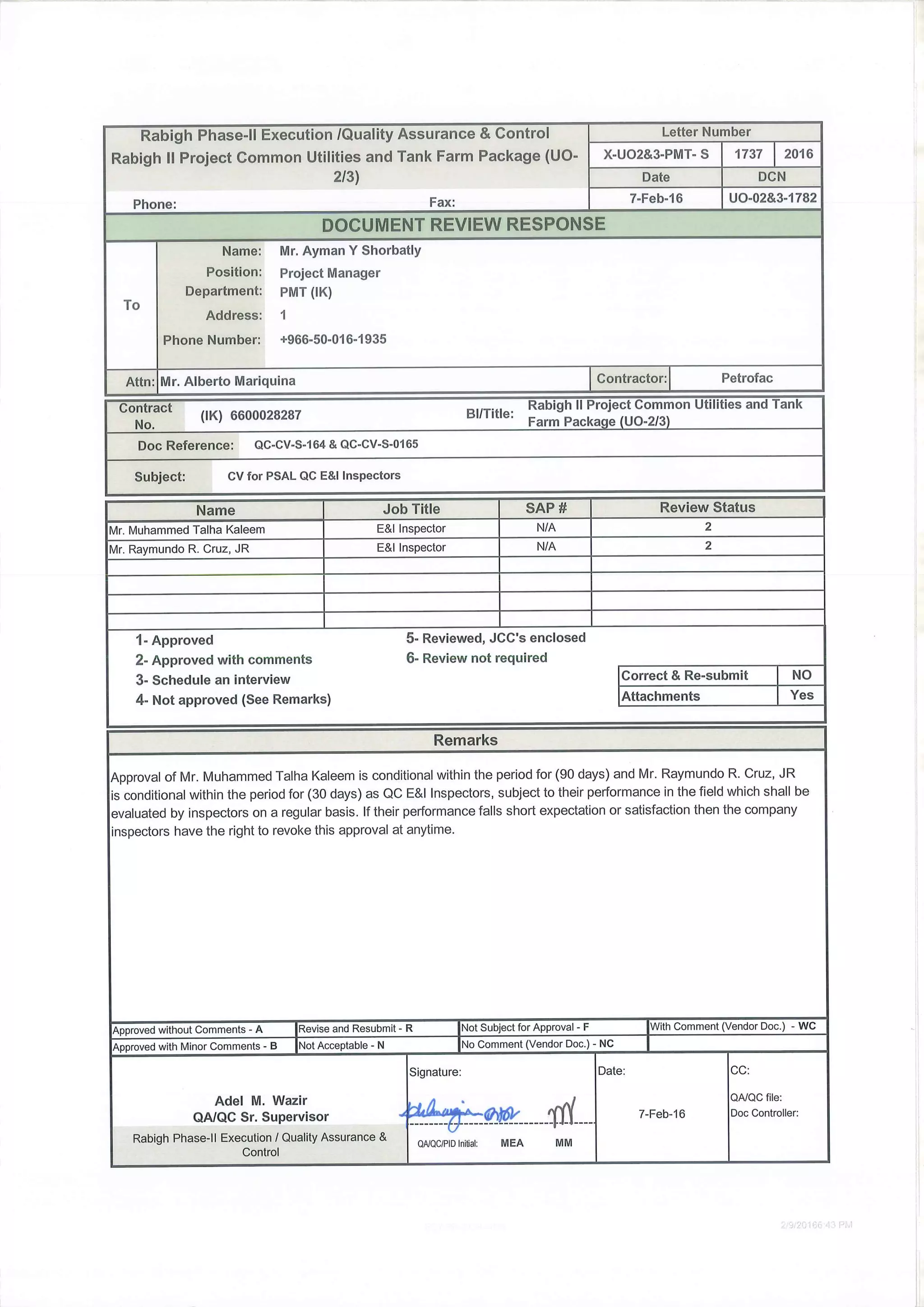 Petro Rabigh APPROVAL | PDF