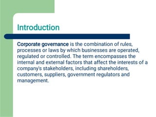 corporate governance ppt | PPT