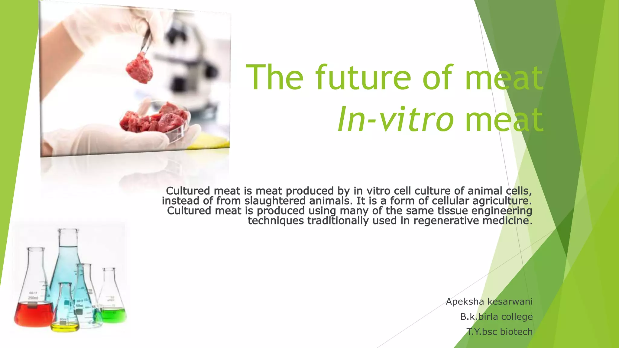 Lab - cultured meat | PPTX