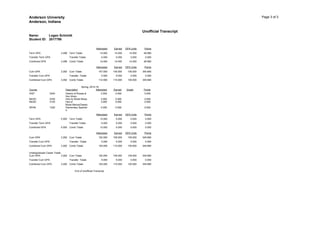 Unofficial Transcript | PDF