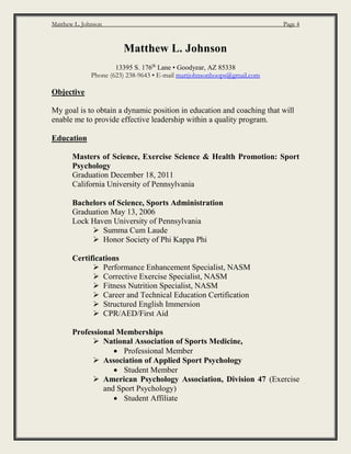 Coaching Portfolio | DOCX