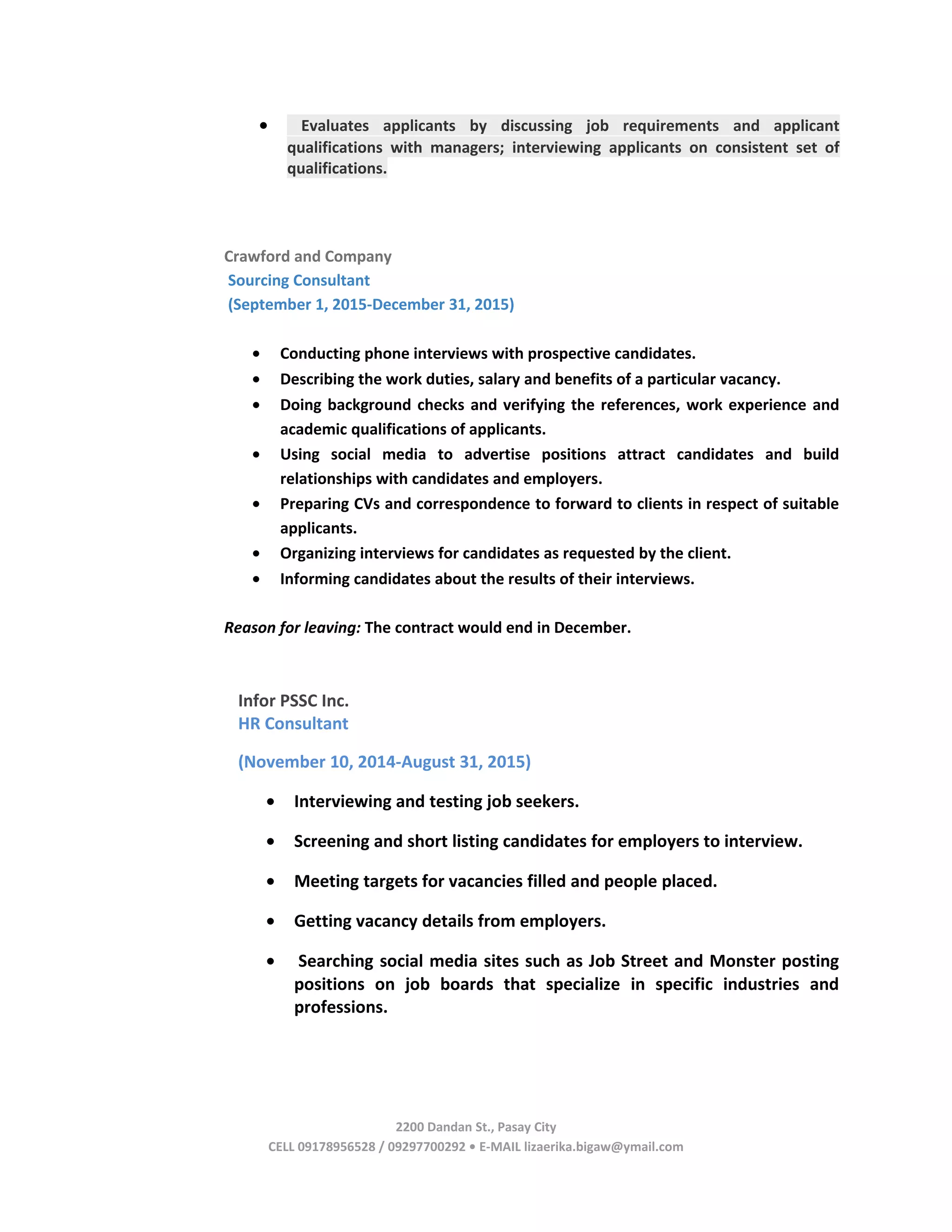 UPDATED RESUME_LIZA ERIKA BIGAW | DOC