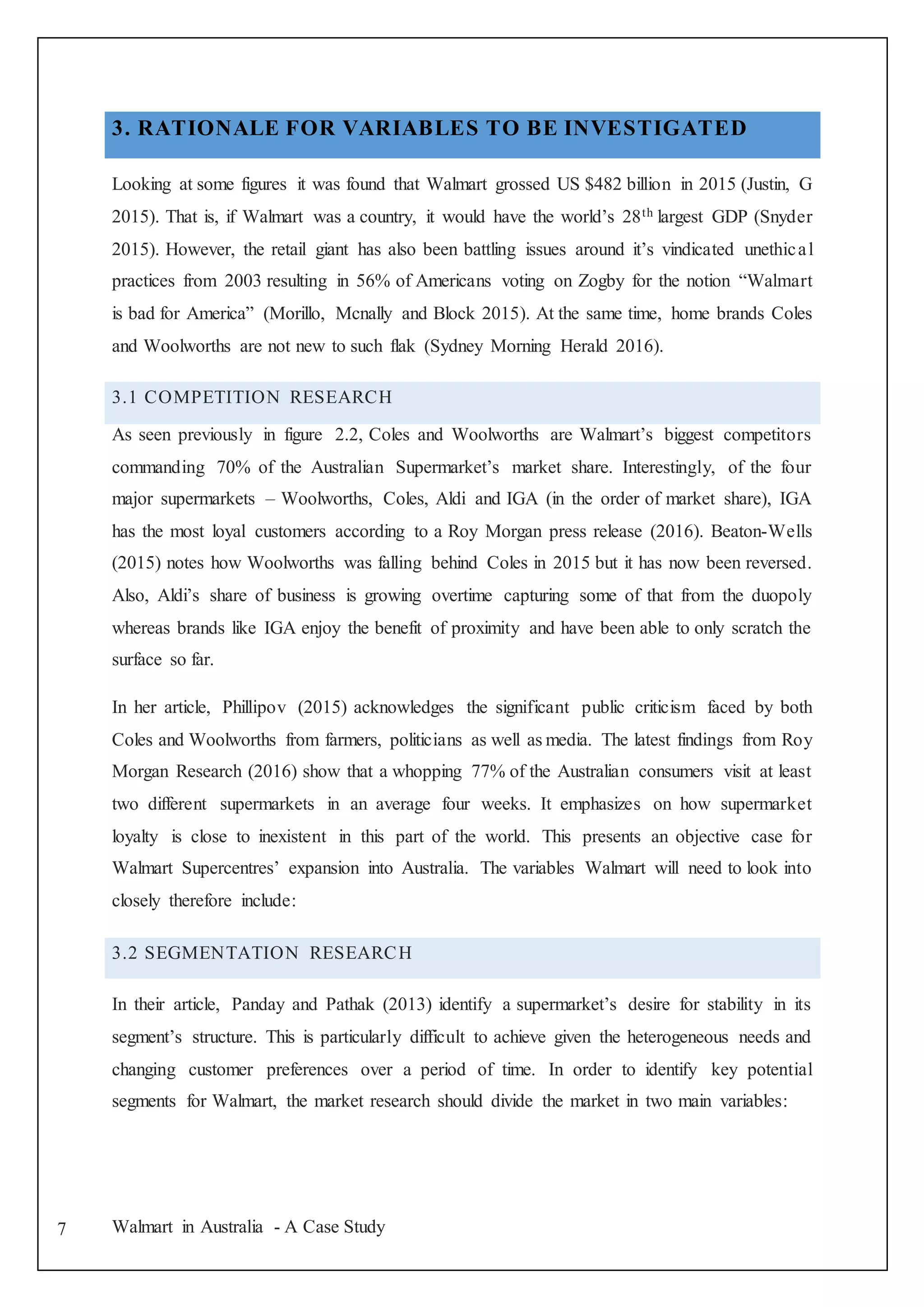 Marketing Research - Walmart A Case Study | DOCX | Retail Industry | Industries