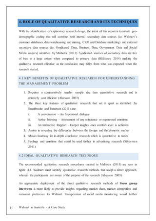 Marketing Research - Walmart A Case Study | DOCX