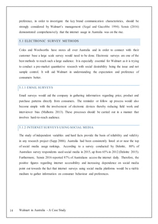 Marketing Research - Walmart A Case Study | DOCX