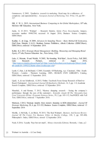 Marketing Research - Walmart A Case Study | DOCX