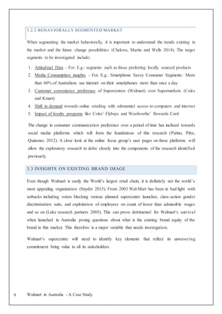 Marketing Research - Walmart A Case Study | DOCX