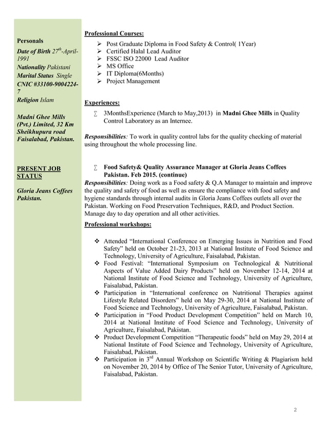 Food Technologist | PDF