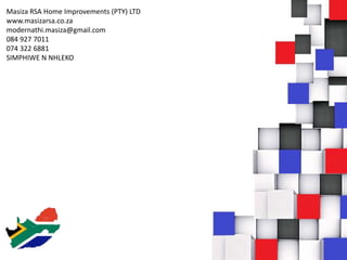 #NCIPHISA Mzansi Campaign | PPTX | Water Services | Home Utilities
