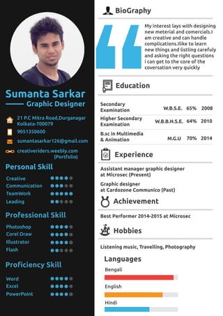 Resume of sumanta Sarkar | PDF