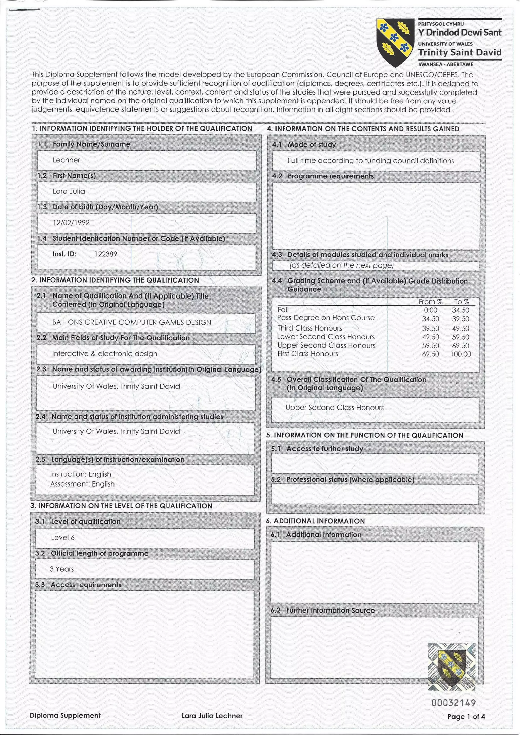 TSD certificate | PDF