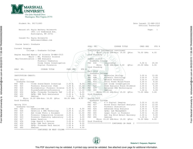 Official Marshall Transcript highlighted | PDF