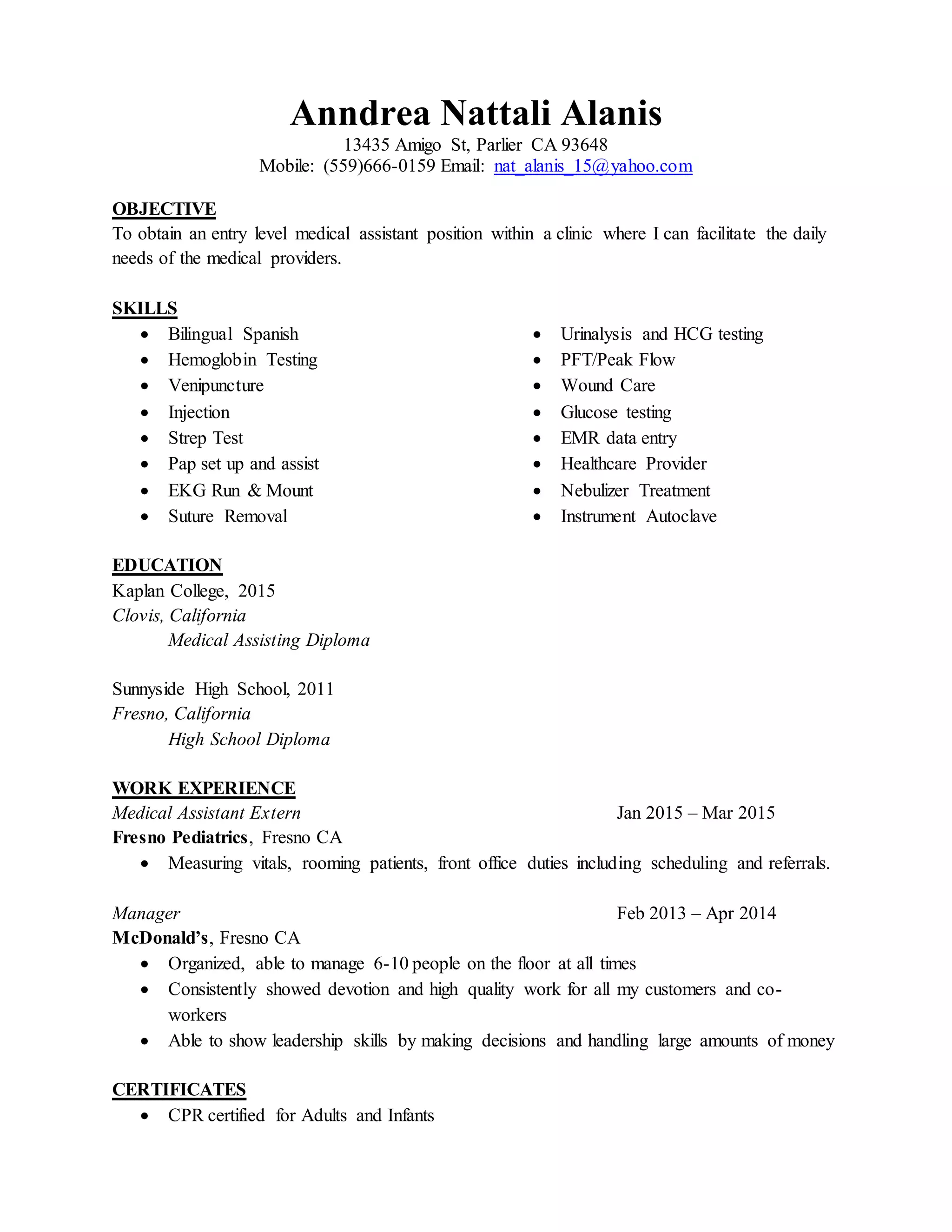 Andi's resume | DOCX