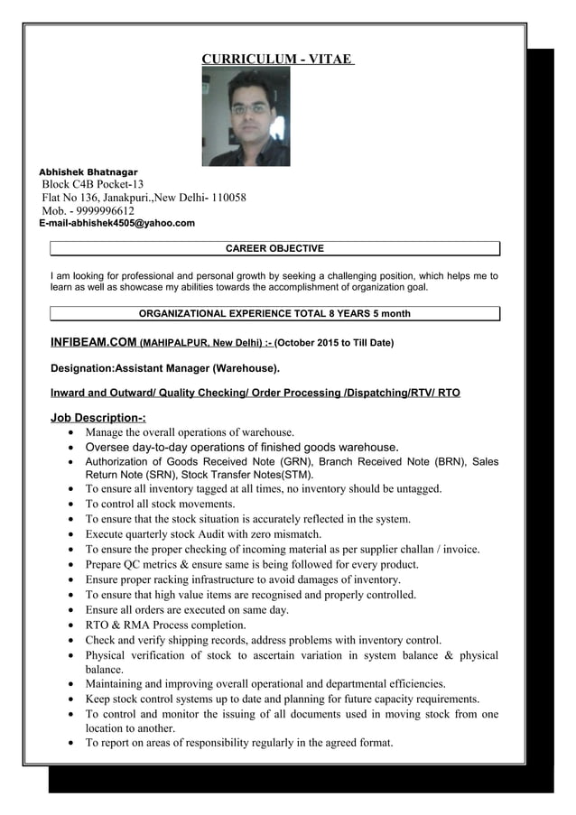 ABHI perfect | DOC | Logistics | Business