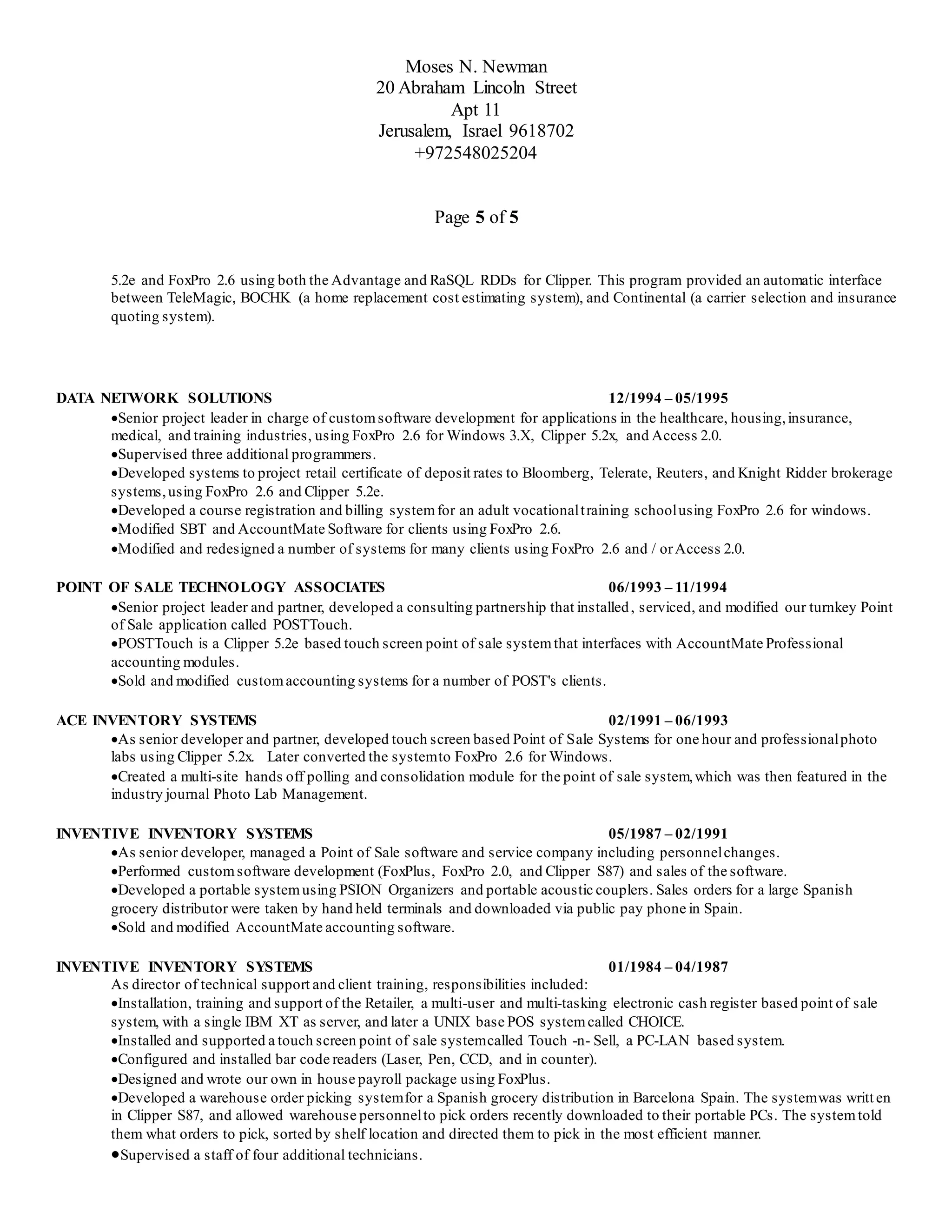 MosesResumenew | PDF