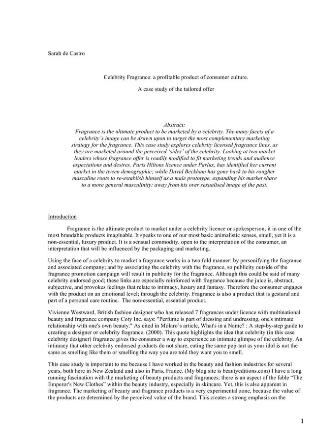 Celebrity Fragrance brand case studies | PDF