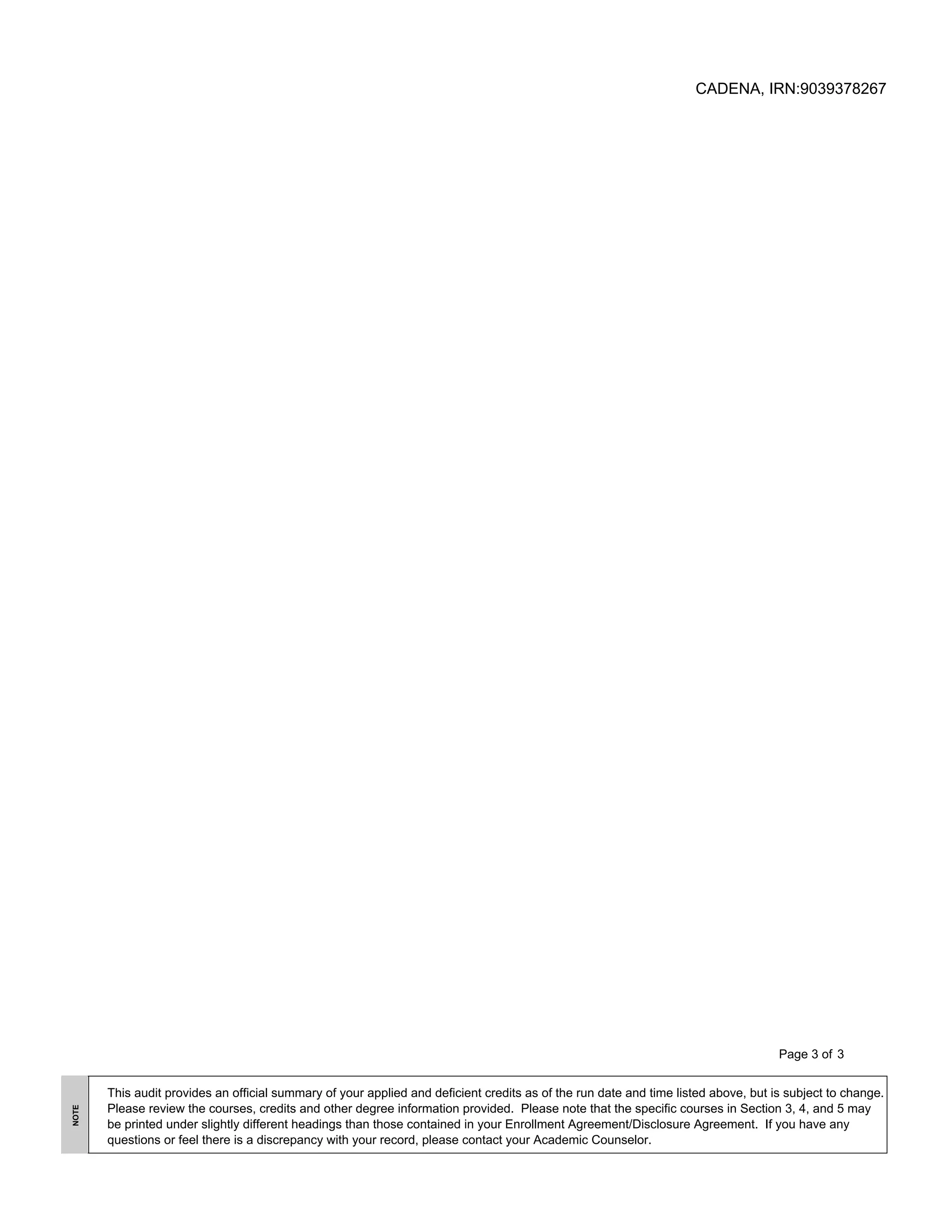 MBA_Credits_summary | PDF