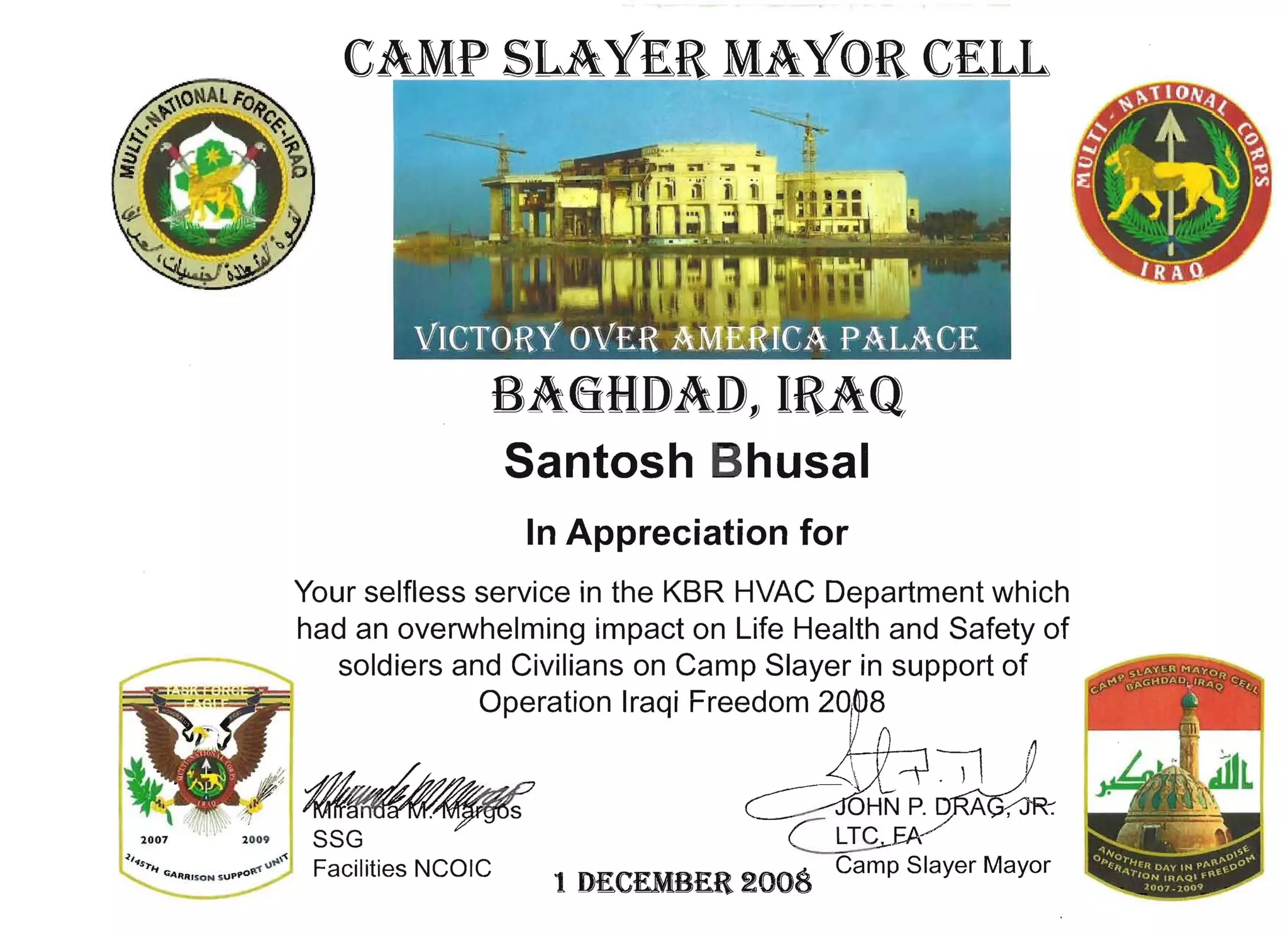 [5] Camp Slayer Mayor Cell Cert | PDF