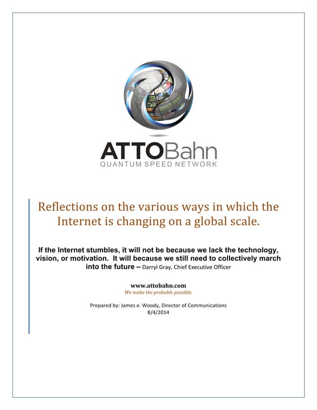 ATTOBahn NETWORK(part1)The Internet of Things | PDF