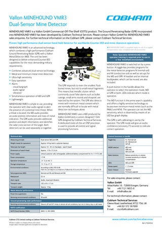 Vallon MINEHOUND VMR3 Brochure | PDF