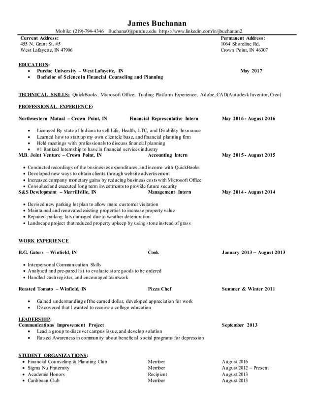 James' Resume SEpt. 2016 | PDF