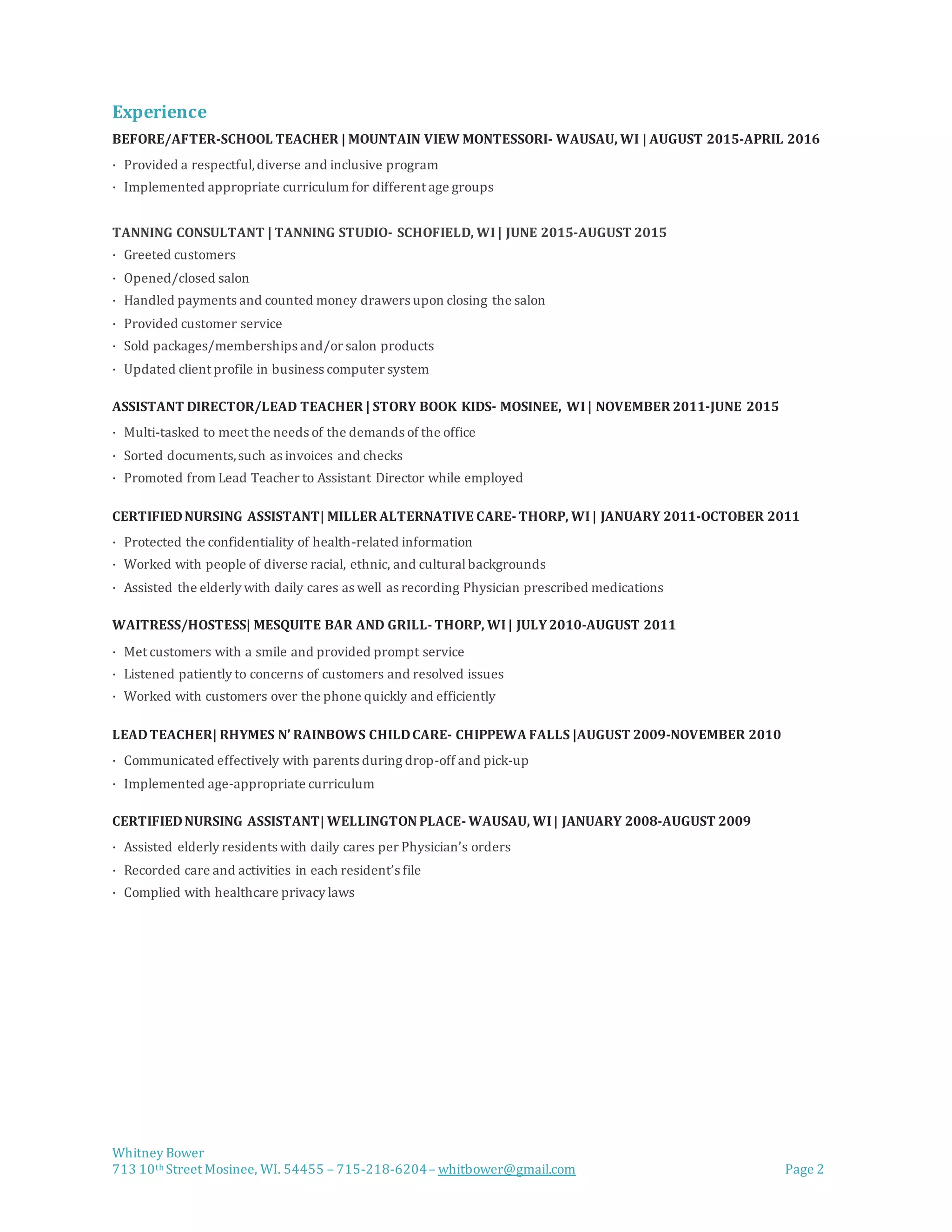 Whitney Bower Resume | DOCX