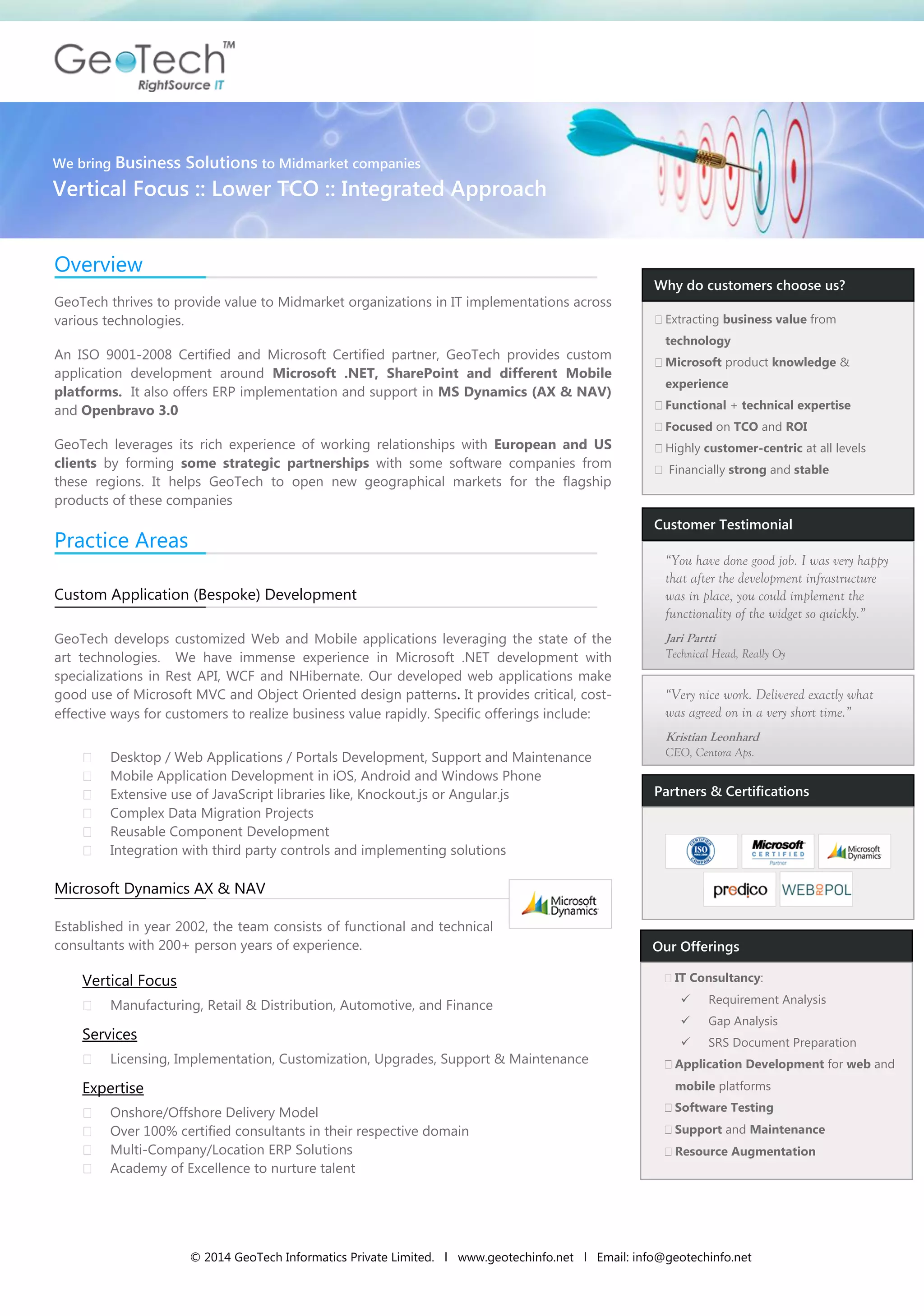 GeoTech_Factsheet_v3.6 | PDF
