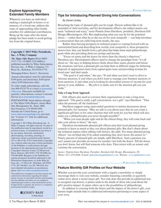 The Major Gift Report | PDF