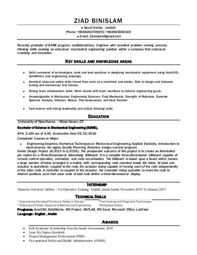 Ziad Binislam cv