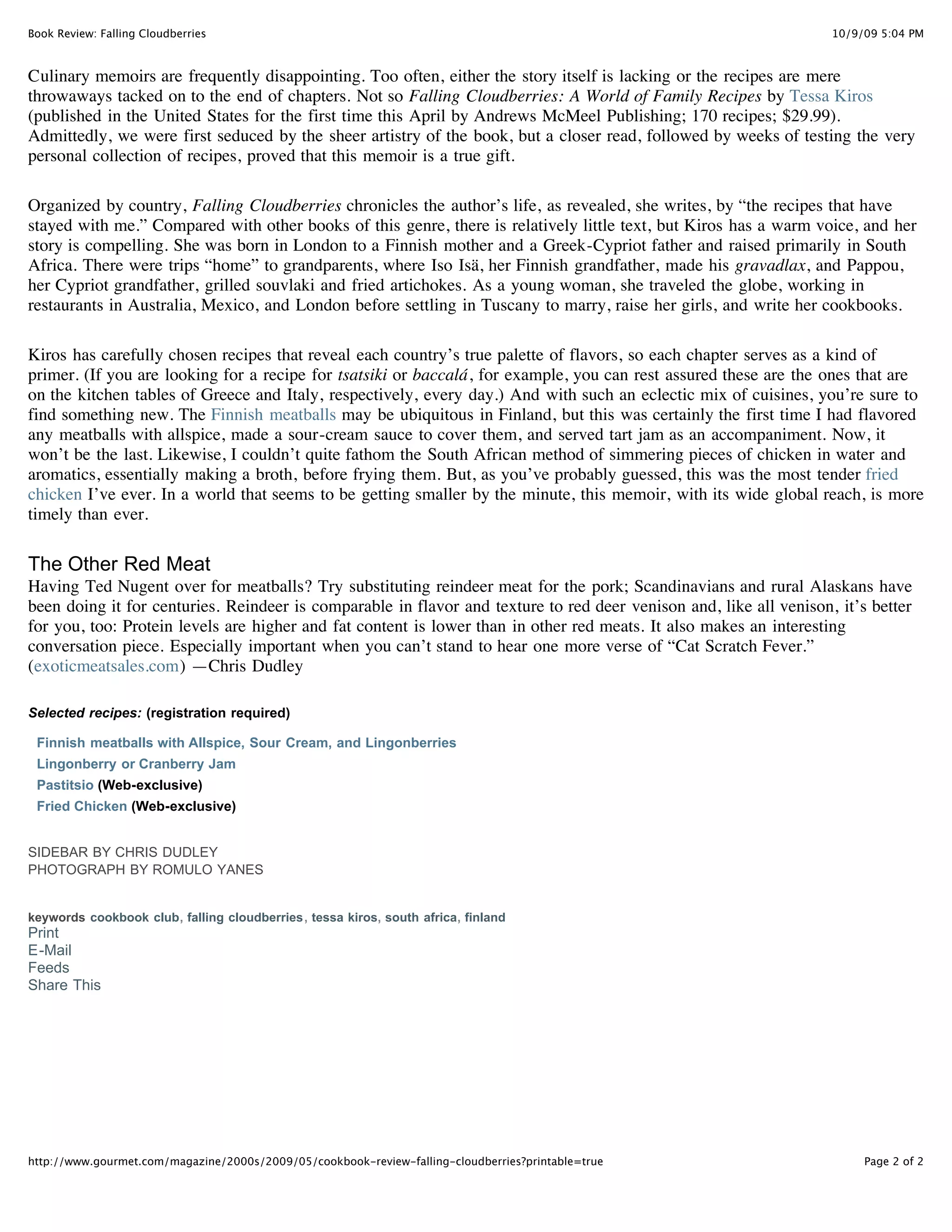 Book Review_ Falling Cloudberries | PDF