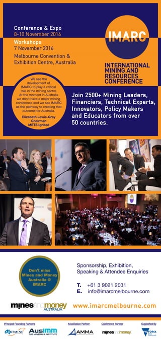 2016 IMARC Flyer | PDF | Business Expos & Conferences | Events