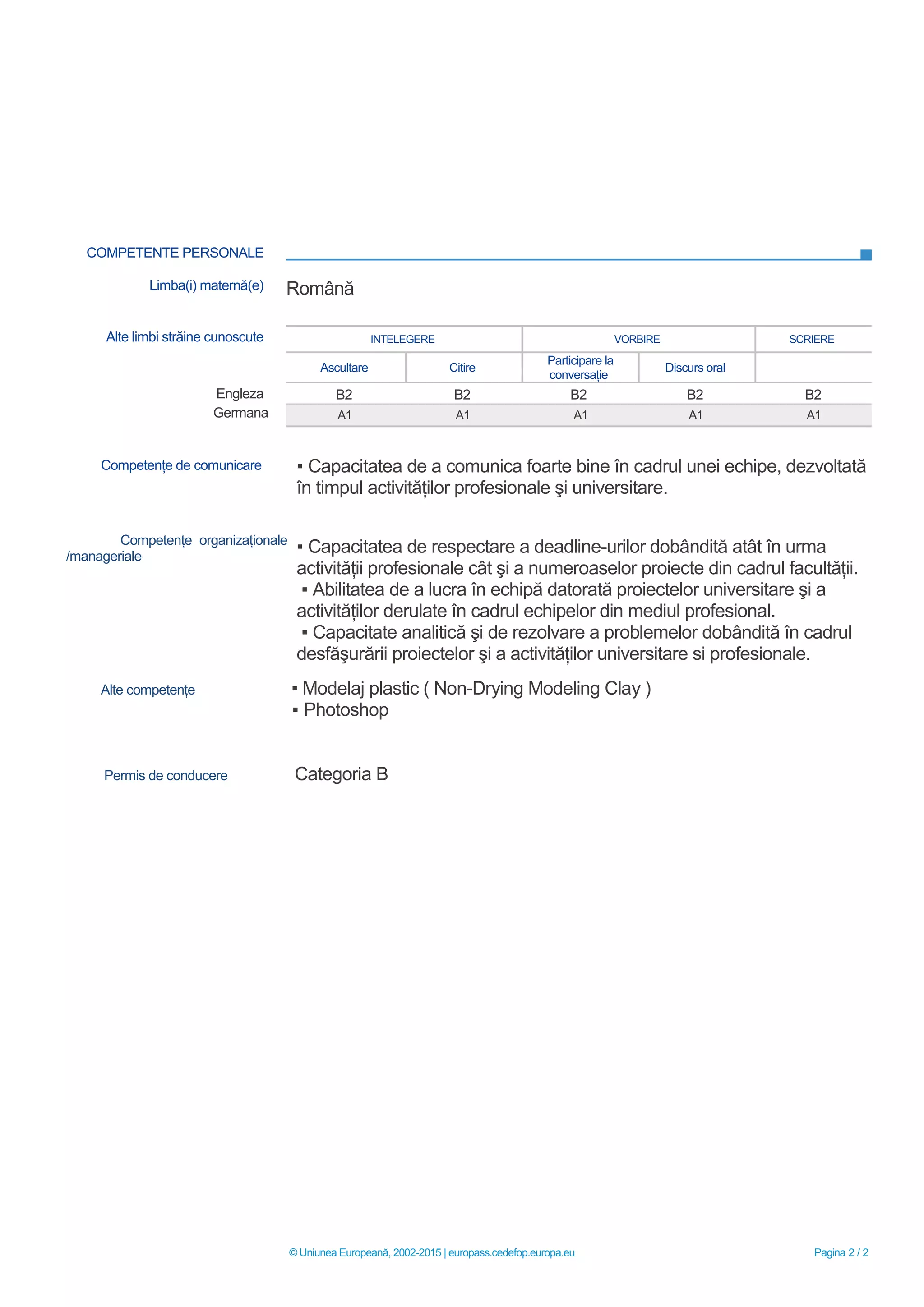 Iacobescu Bogdan CV | PDF