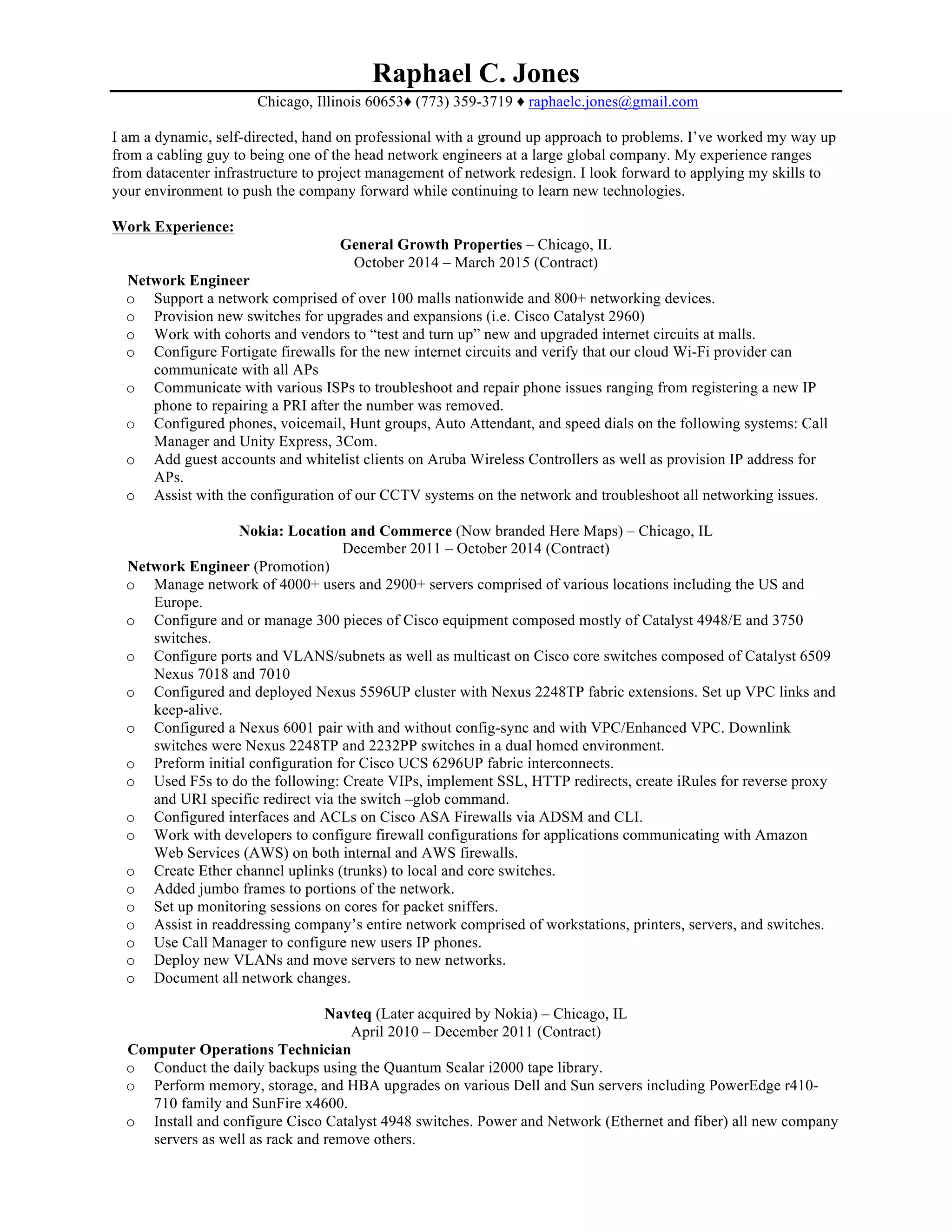 Raphael C. Jones Resume | PDF