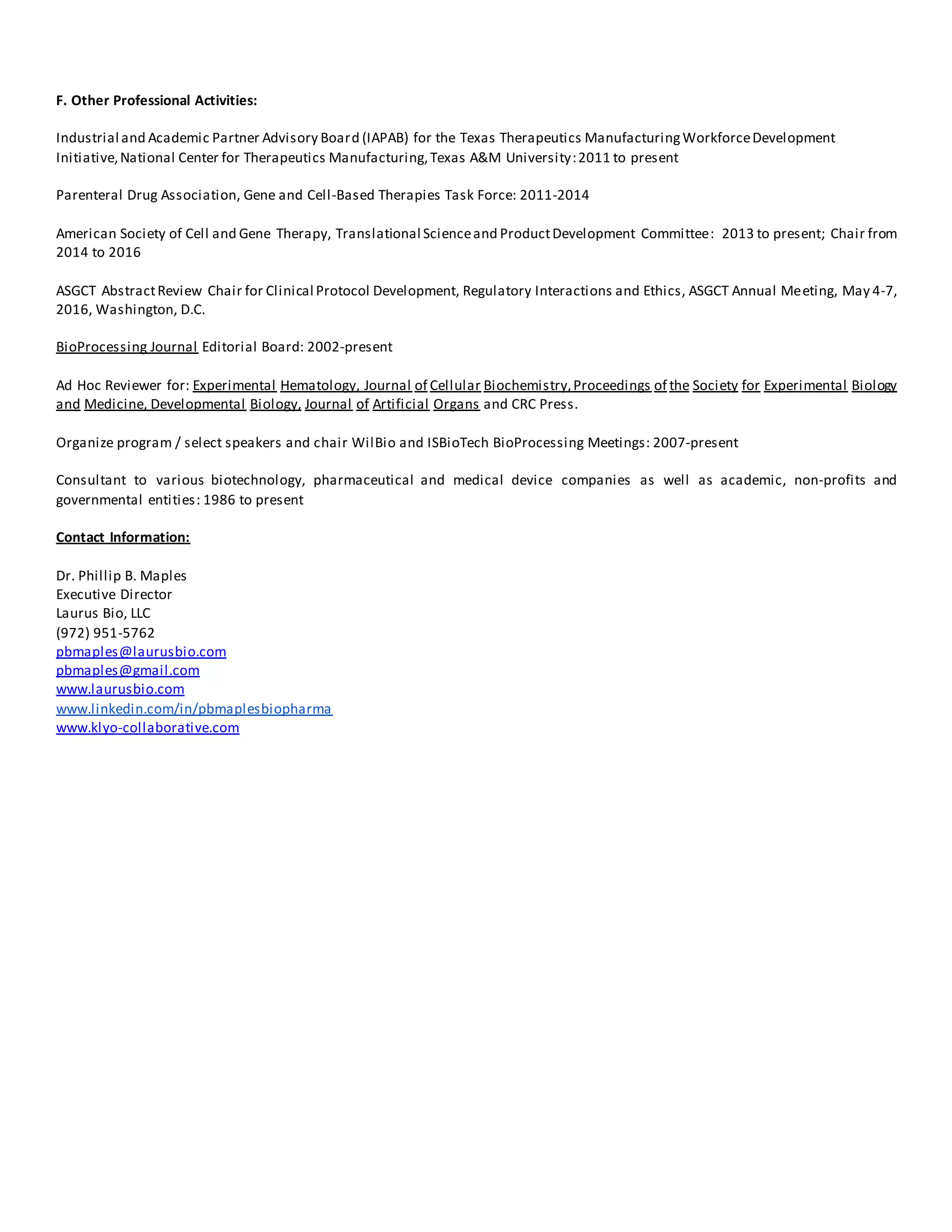 Maples PB Resume 010417 | PDF