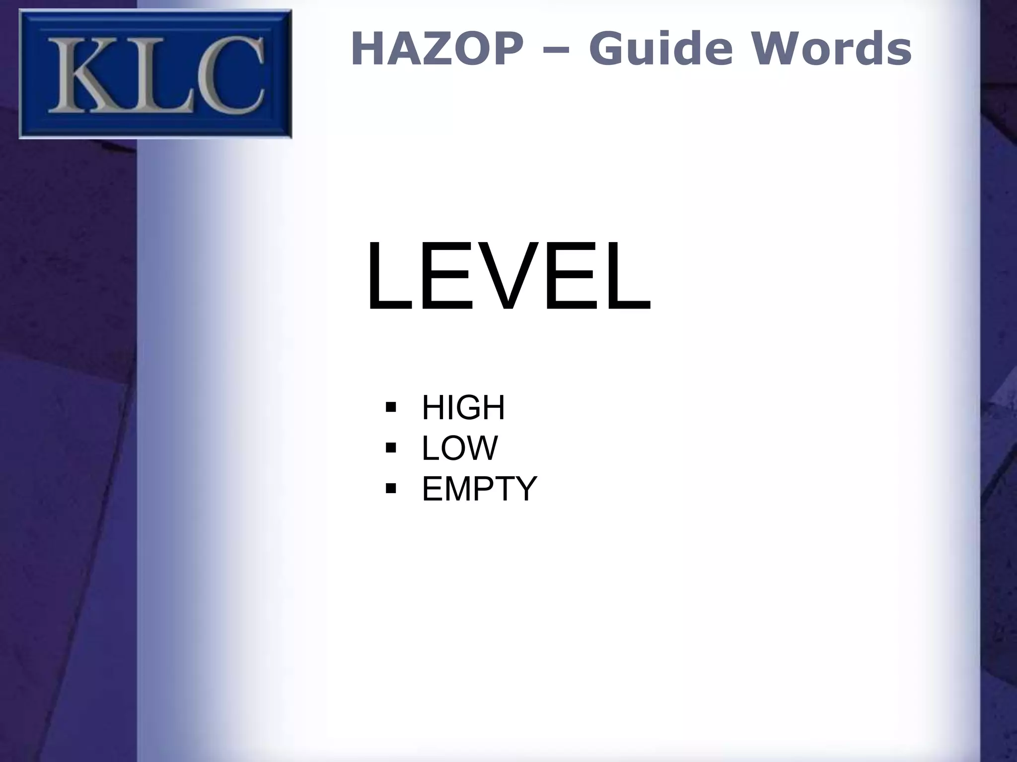 HAZOP – Guide Words | PPTX