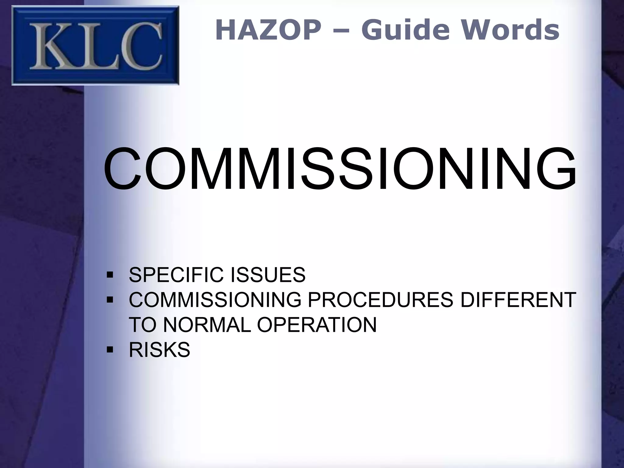 HAZOP – Guide Words | PPTX
