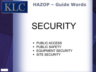 HAZOP – Guide Words | PPTX