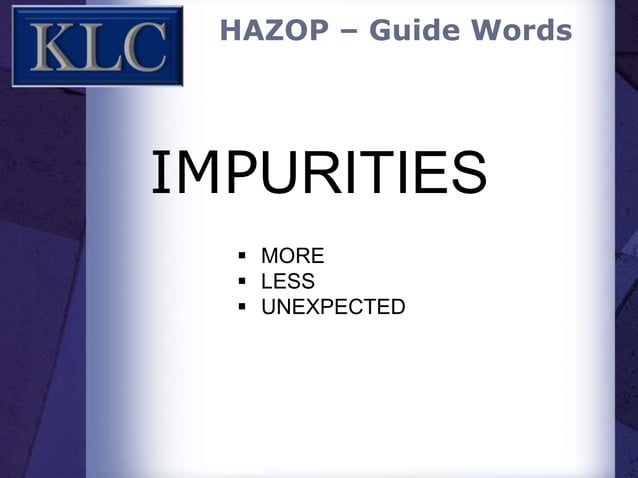 HAZOP – Guide Words | PPTX | Chemistry | Science