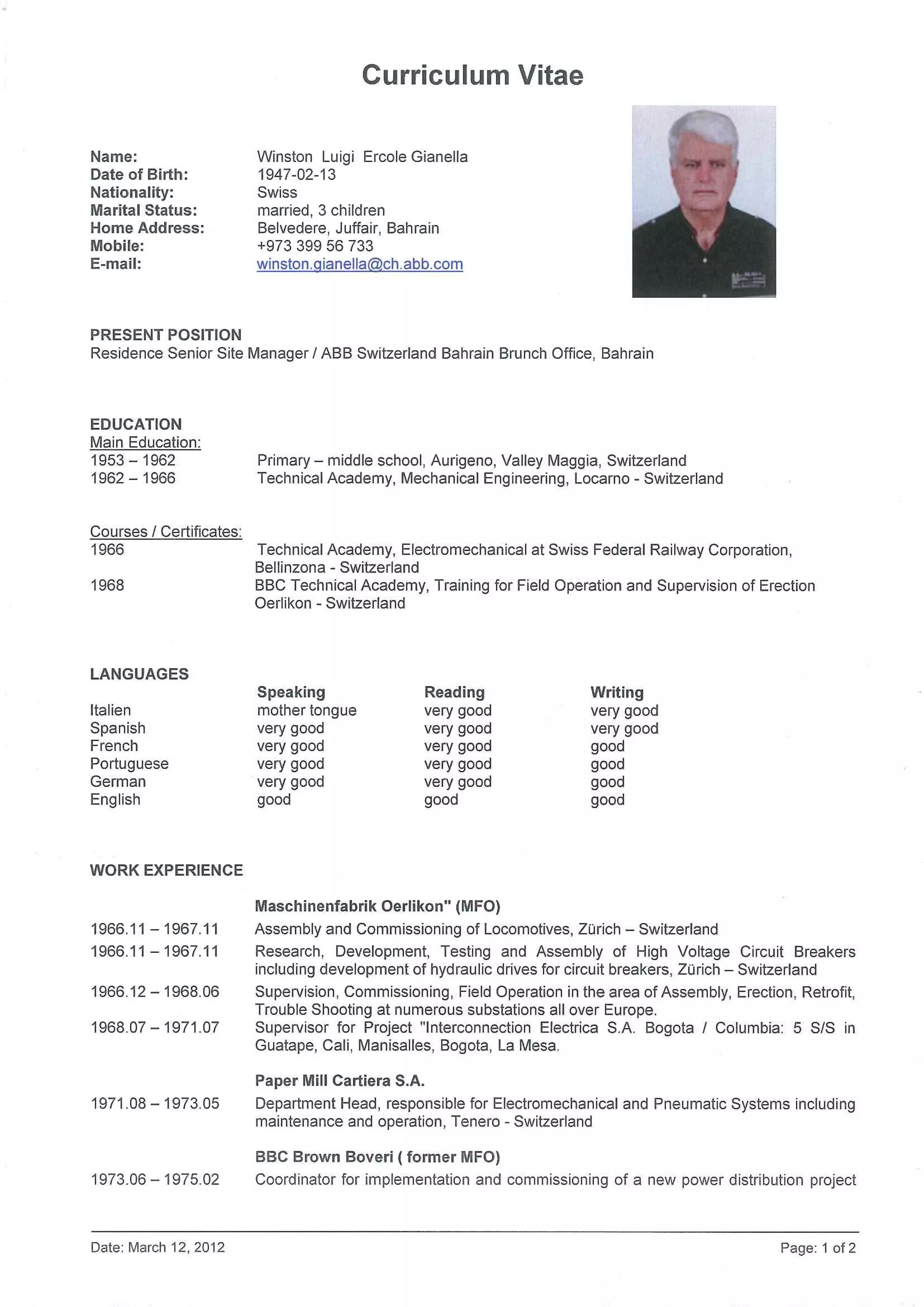 Gianella Winston CVs. | PDF