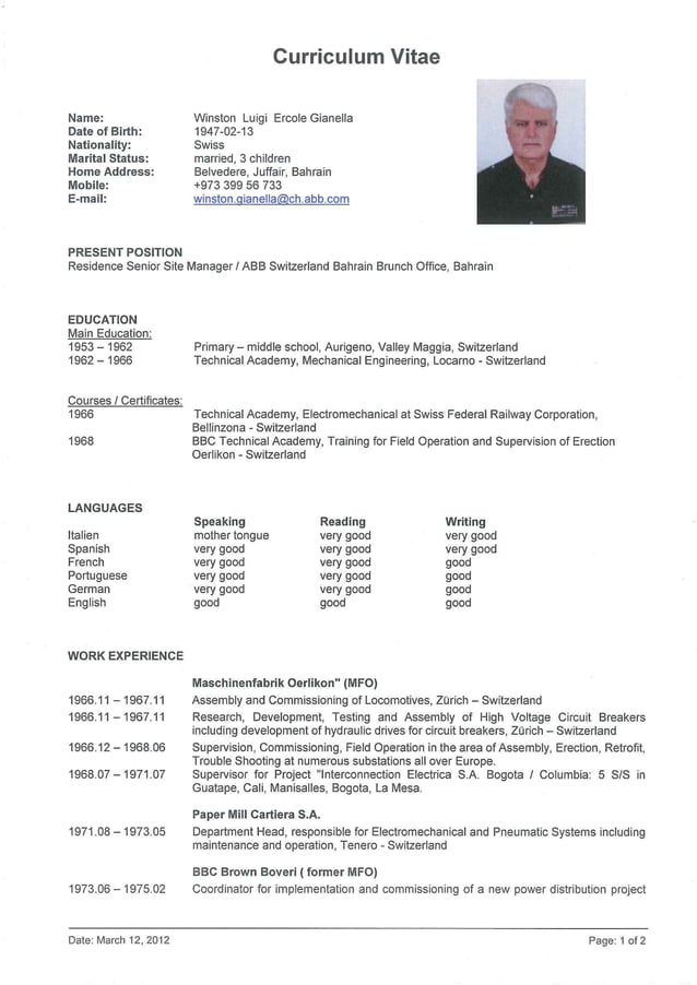 Gianella Winston CVs. | PDF