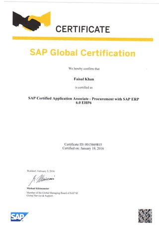 SAP Certification | PDF
