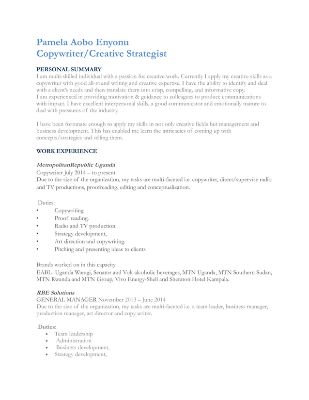 Pamela Aobo- Resume | PDF