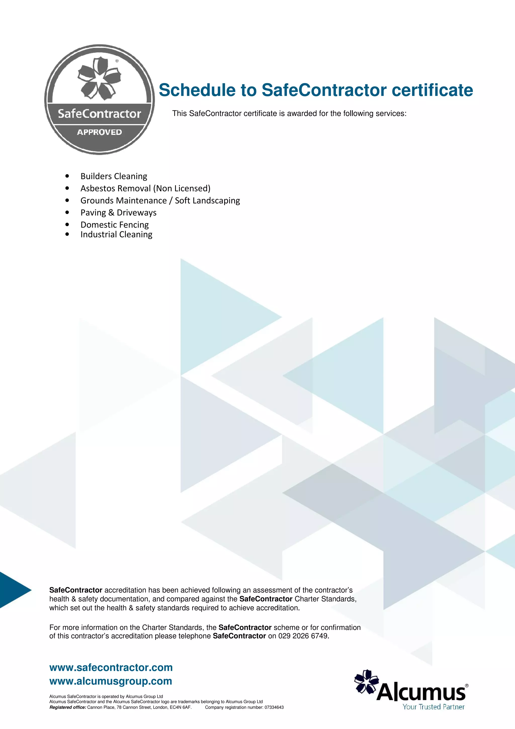 Safecontractor Certificate | PDF