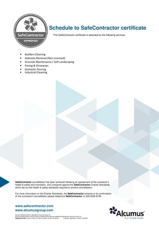 Safecontractor Certificate | PDF