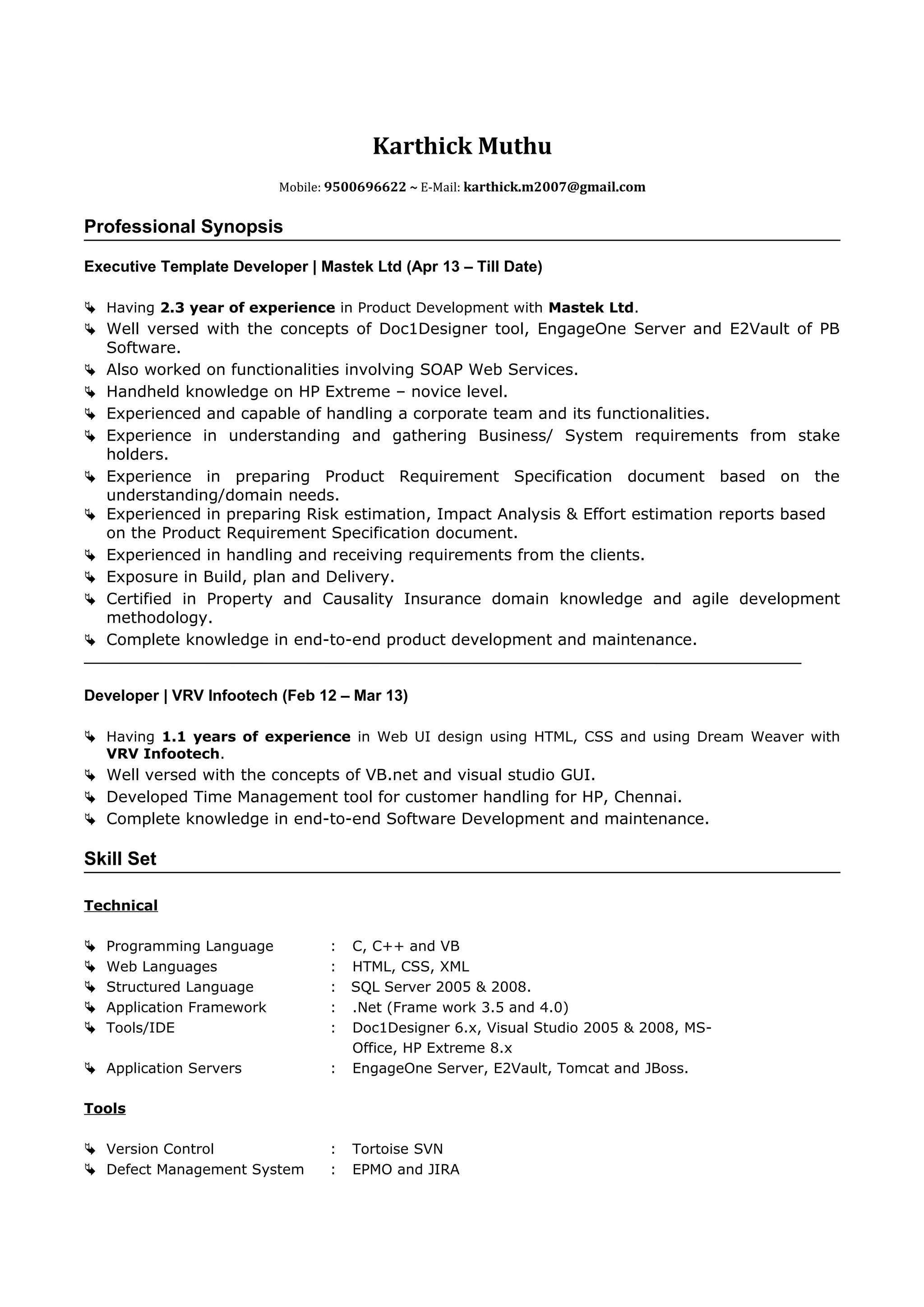 Karthick_Exp_resume | DOC