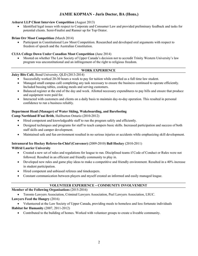 Jamie Kopman Resume- 2016 | PDF