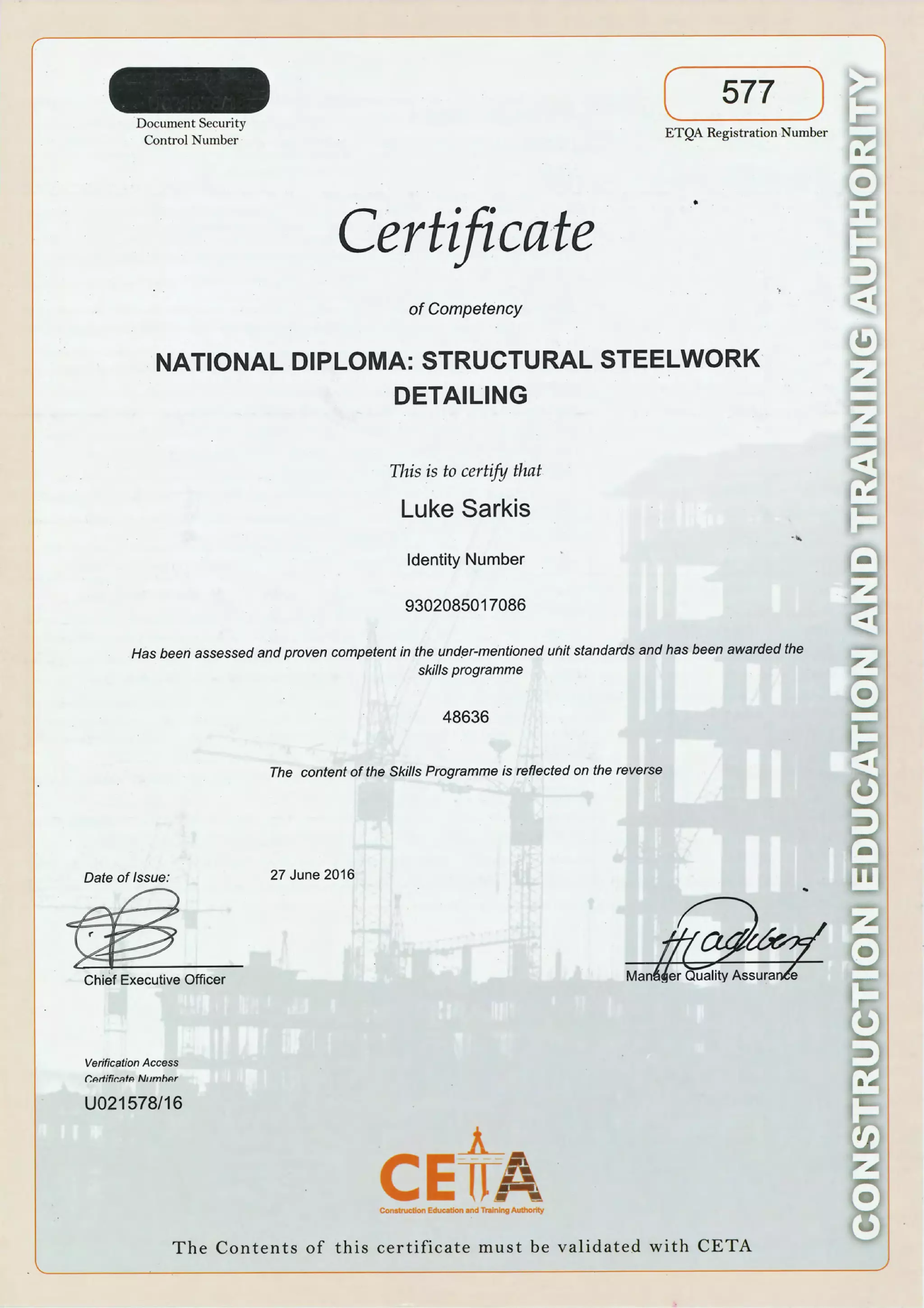 National Diploma - Structural Steelwork Detailing | PDF